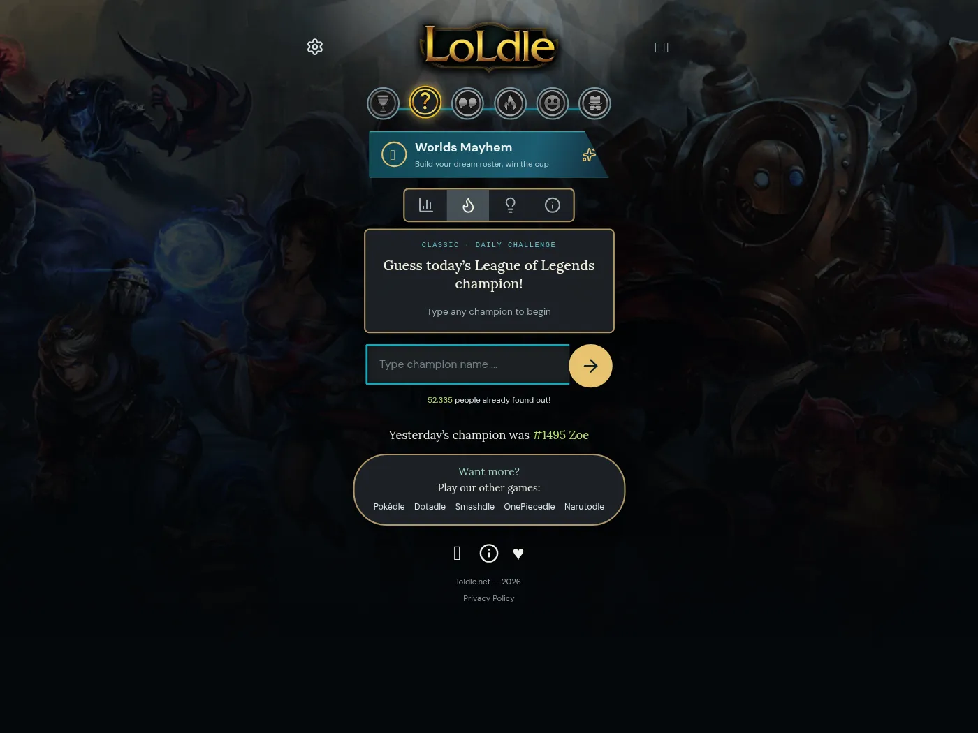 League Guess Game