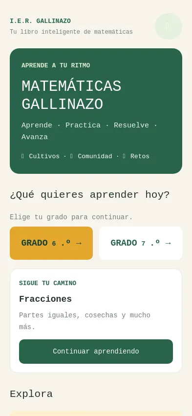 Matemáticas Gallinazo App