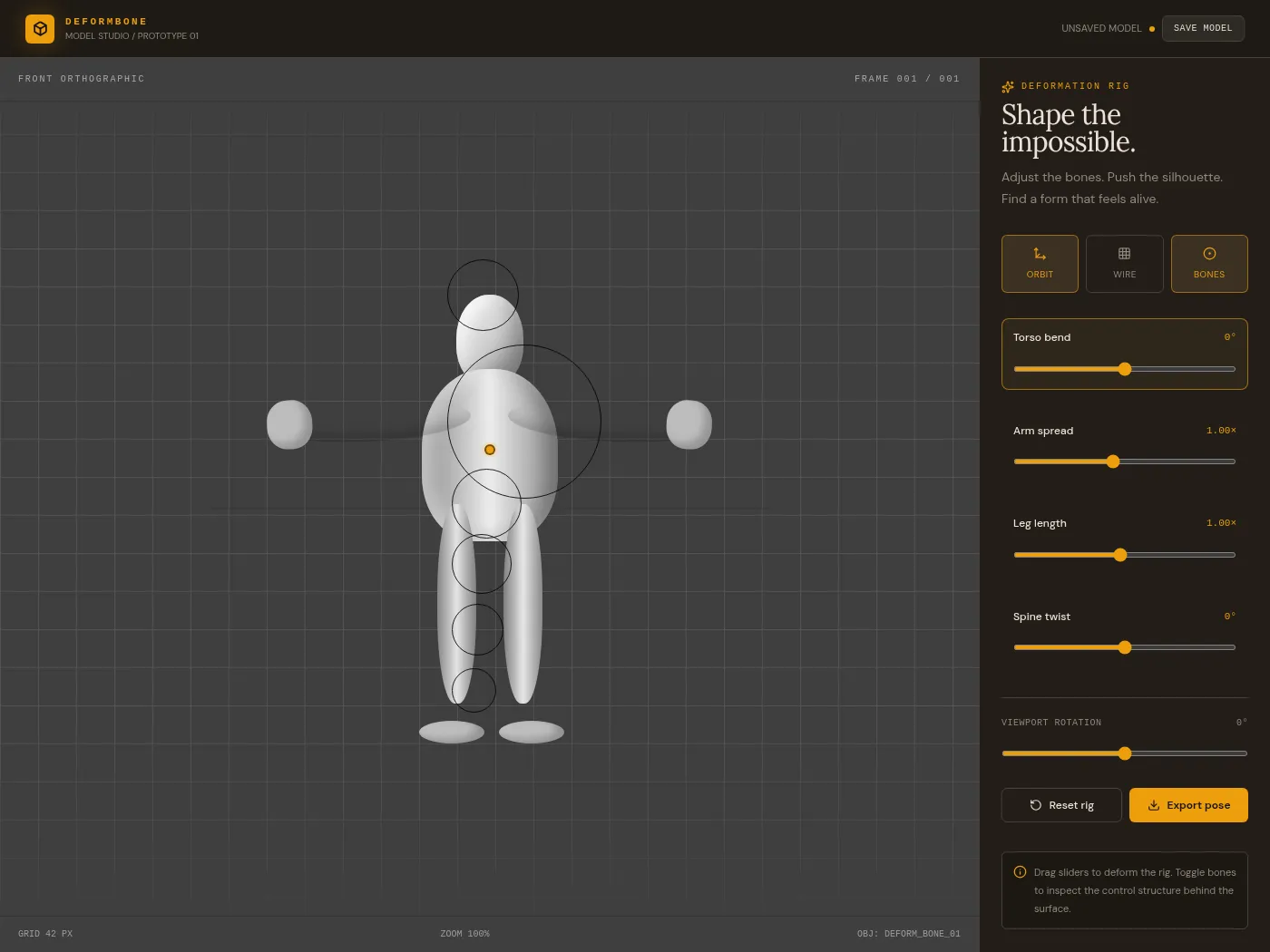 DeformBone Model Studio
