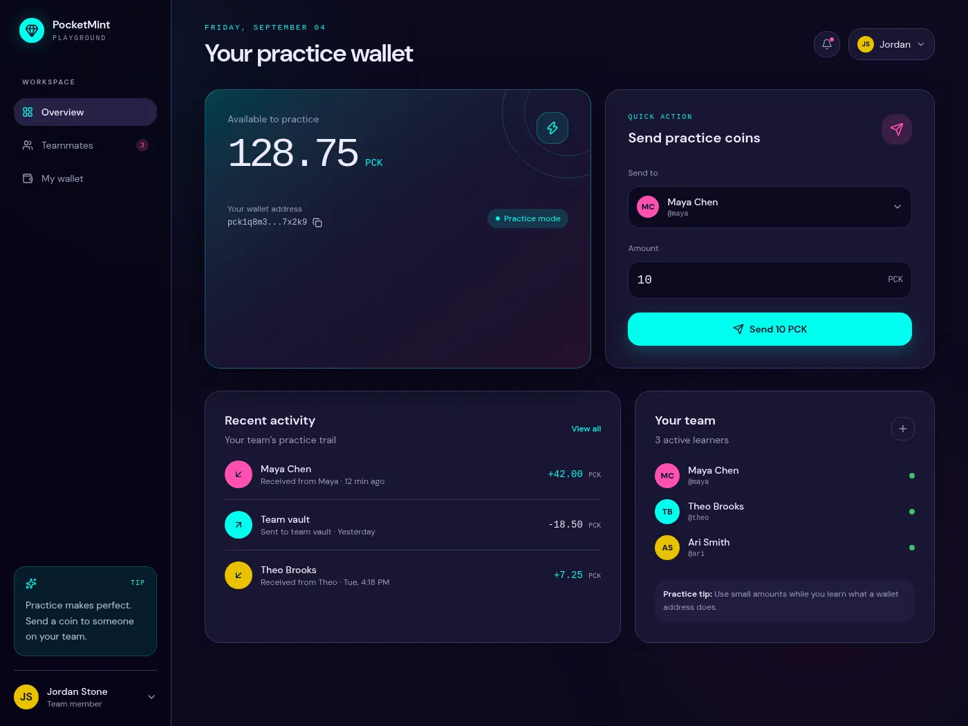 CryptoWallet Playground