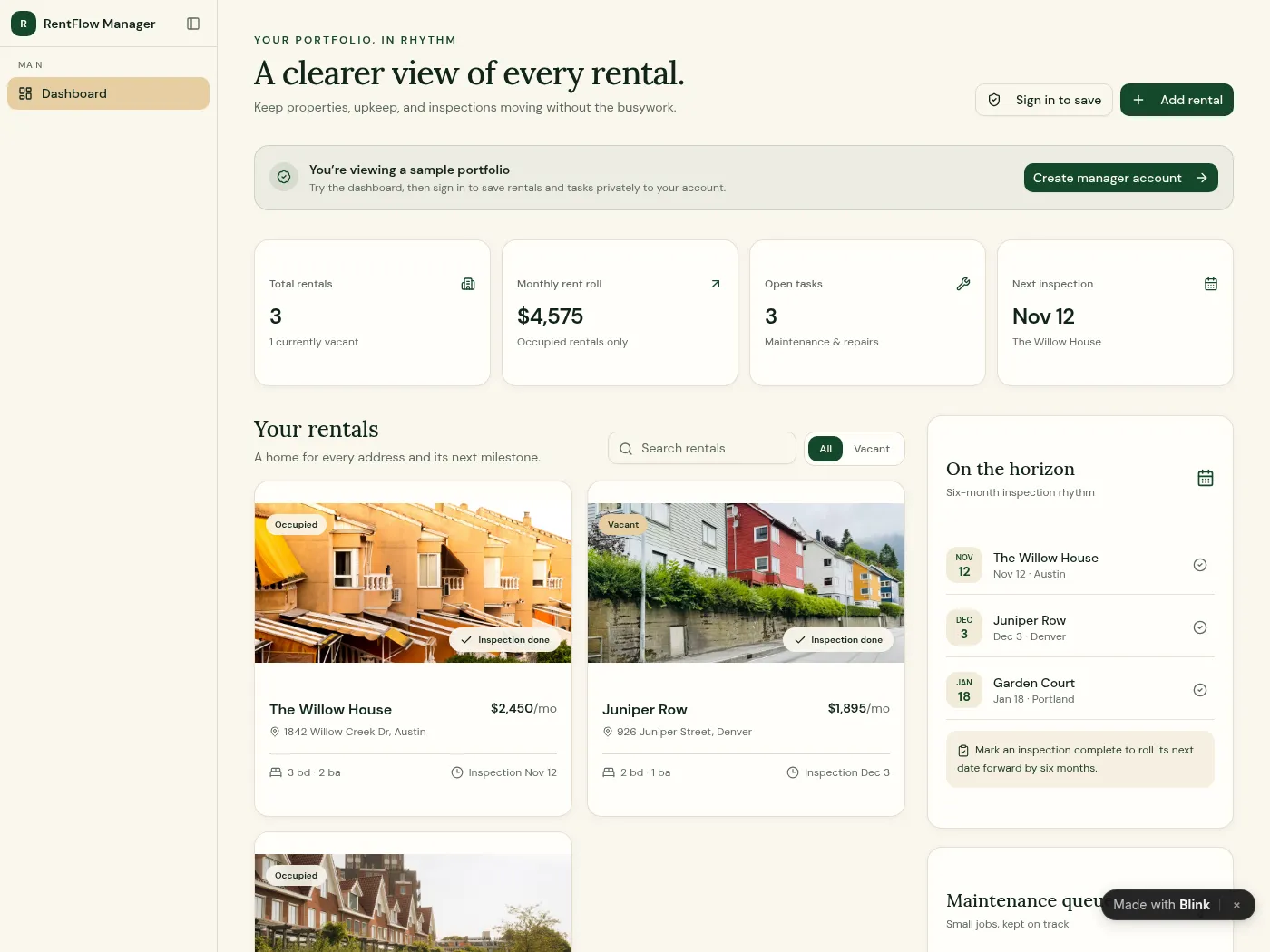 RentFlow Manager