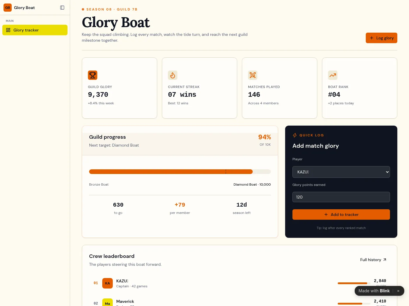 Glory Boat Tracker