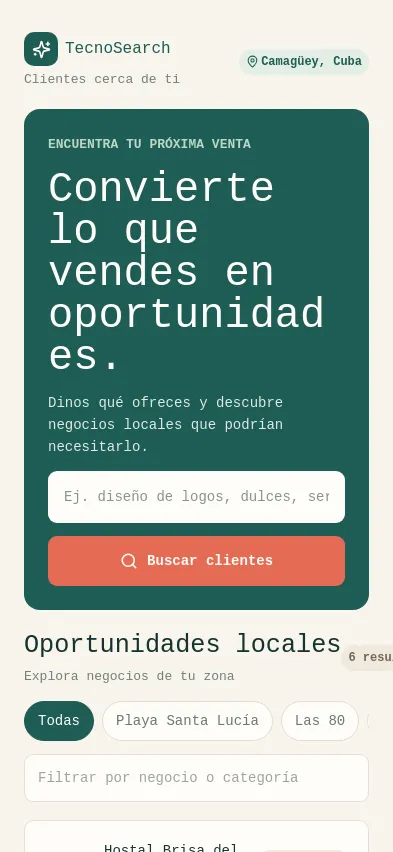 TecnoSearch Lead Finder