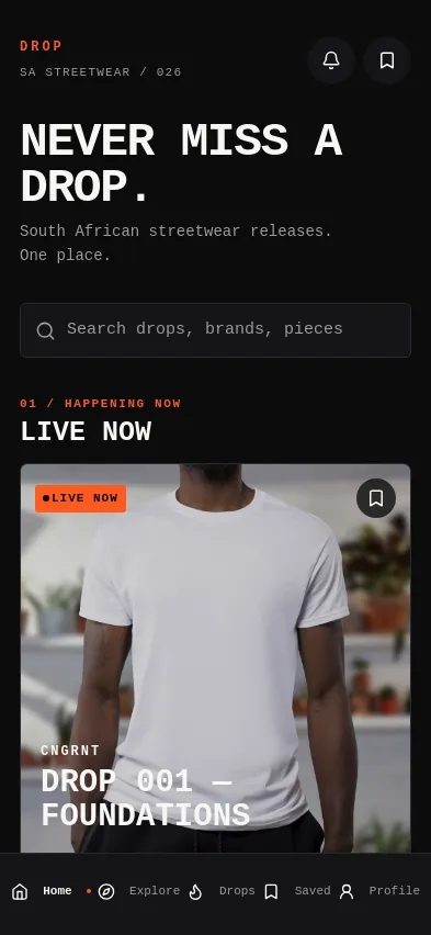 DROP Streetwear Discovery App