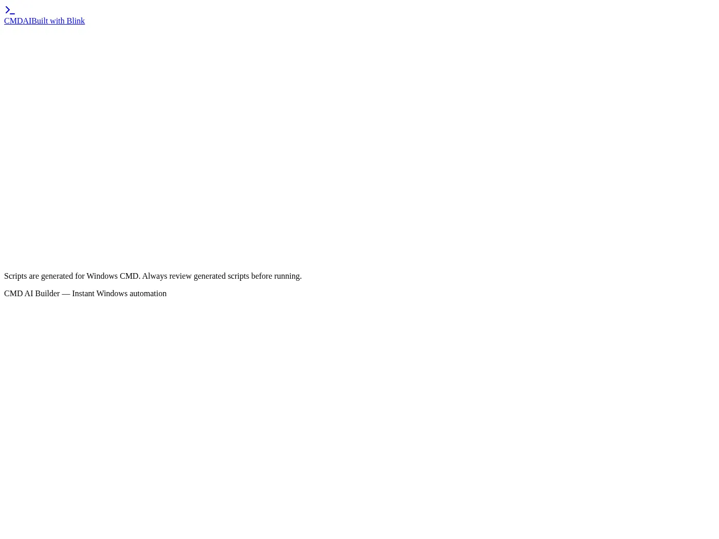 Visual CMD AI Builder