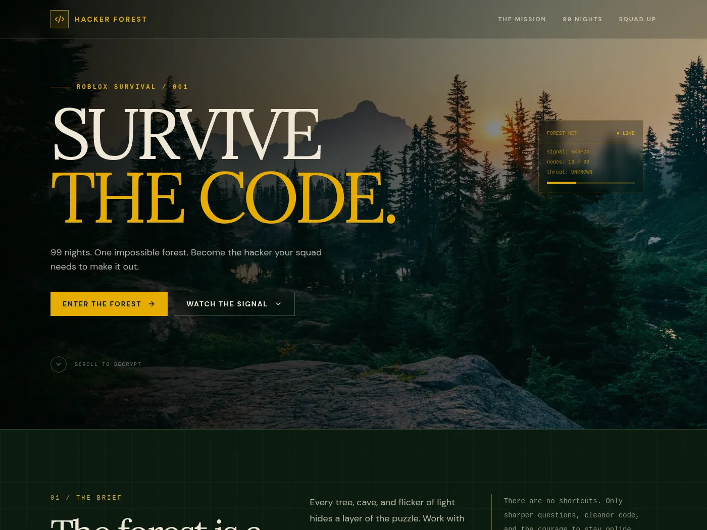 Hacker Forest Survival
