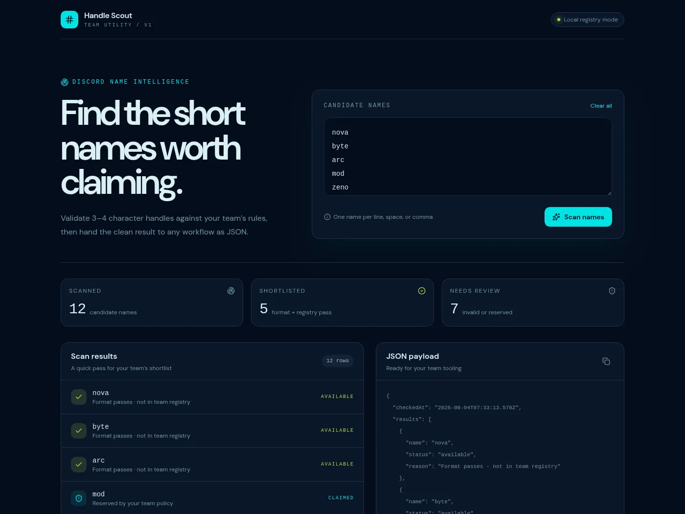 Discord Name Checker