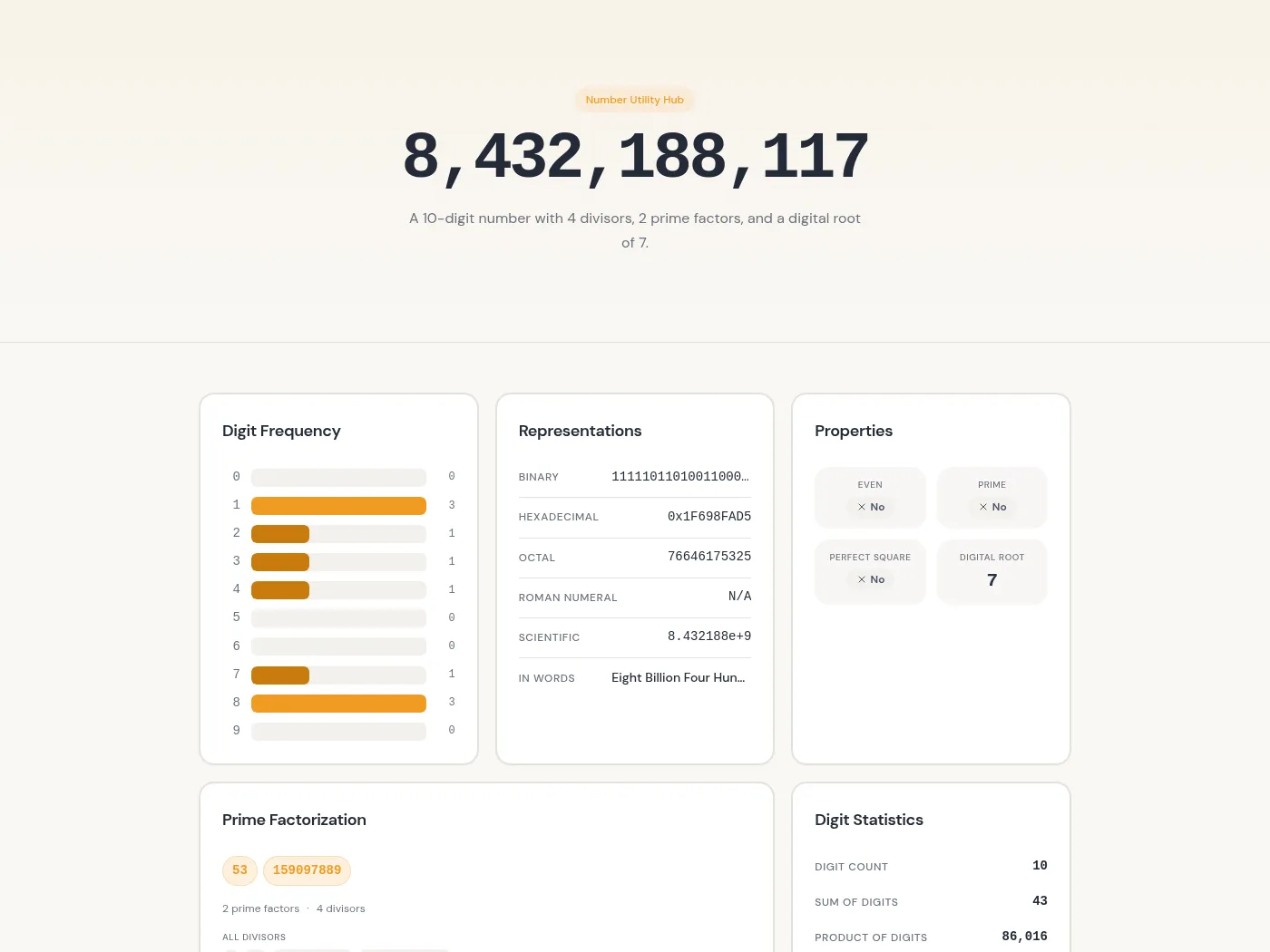 Number Utility Hub