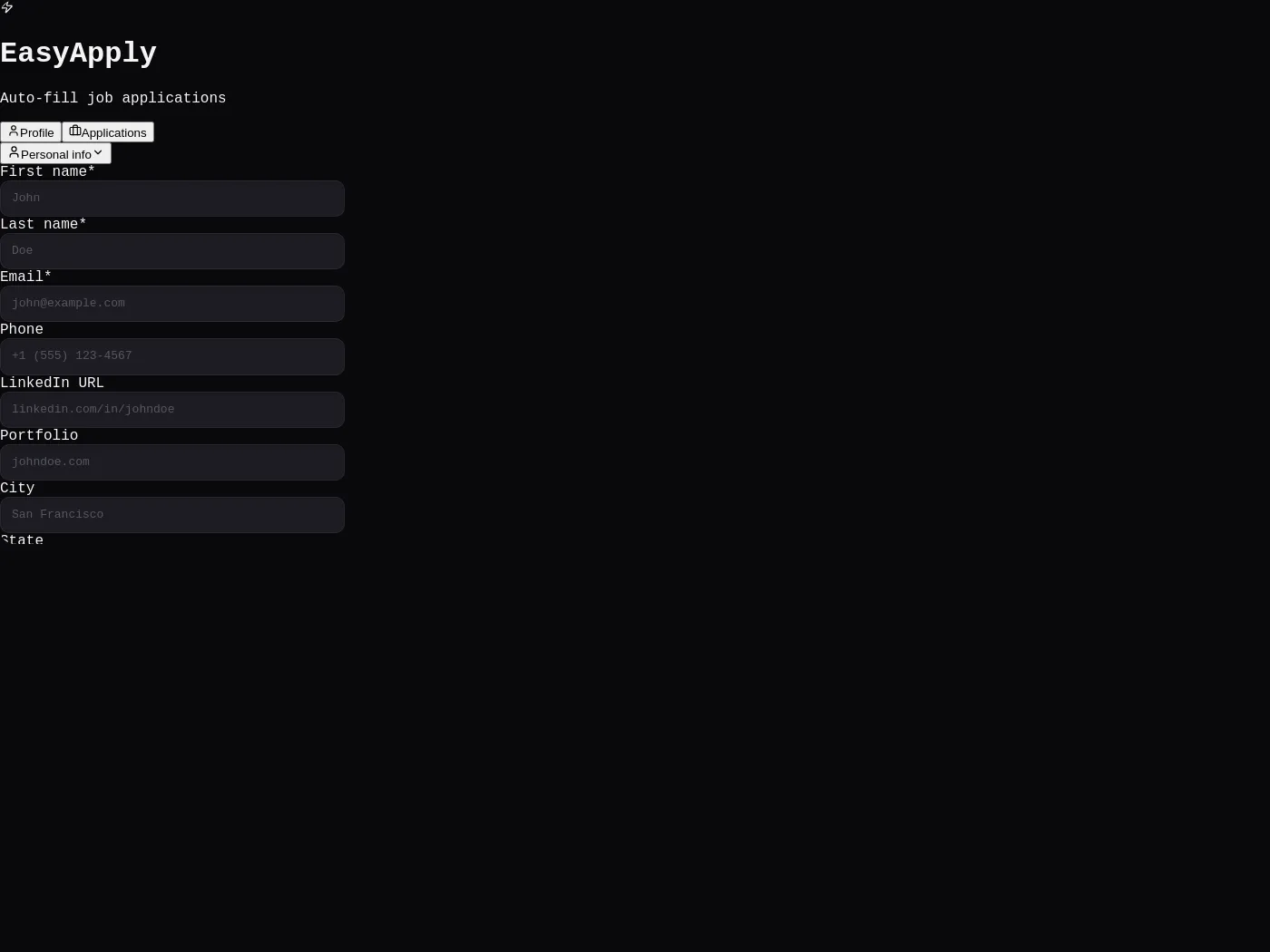 EasyApply Extension