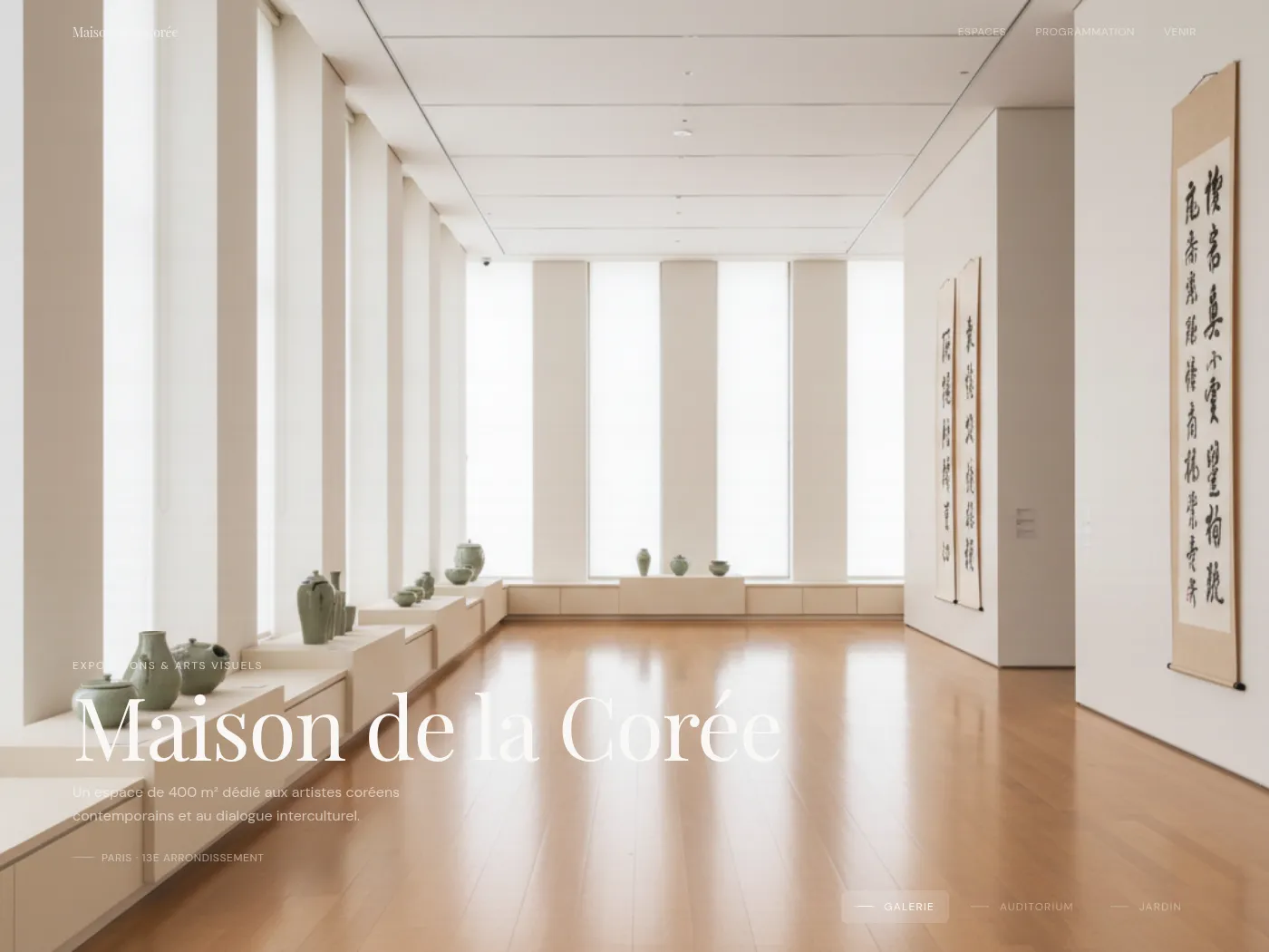 Maison Corée Vitrine UX