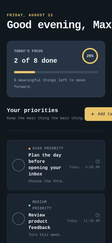 Max Productivity App