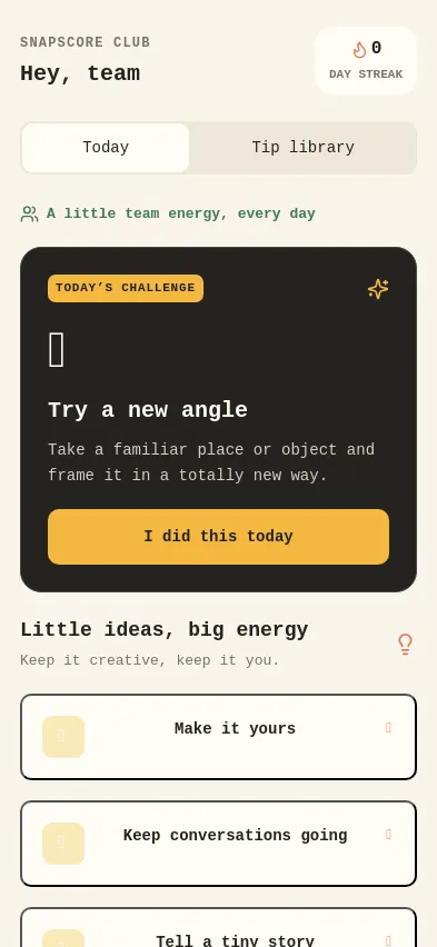 SnapScore Companion