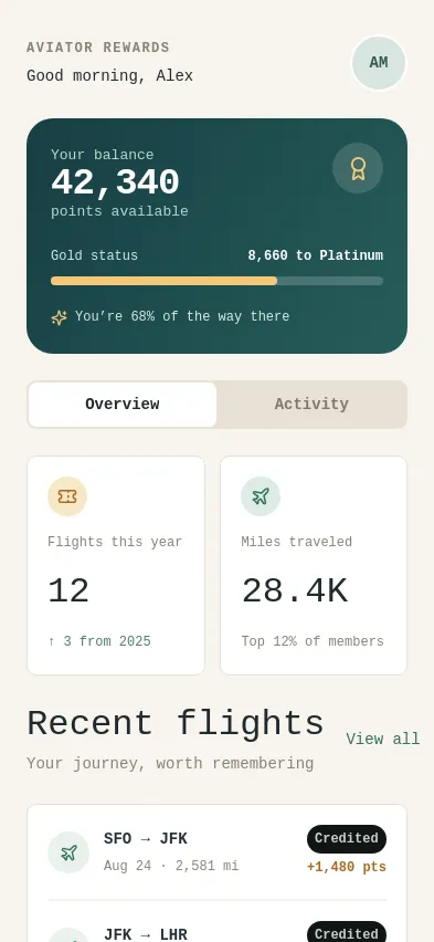 Aviator Rewards