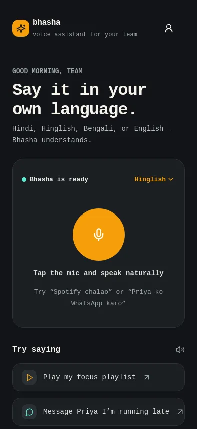 Bhasha Voice Assistant