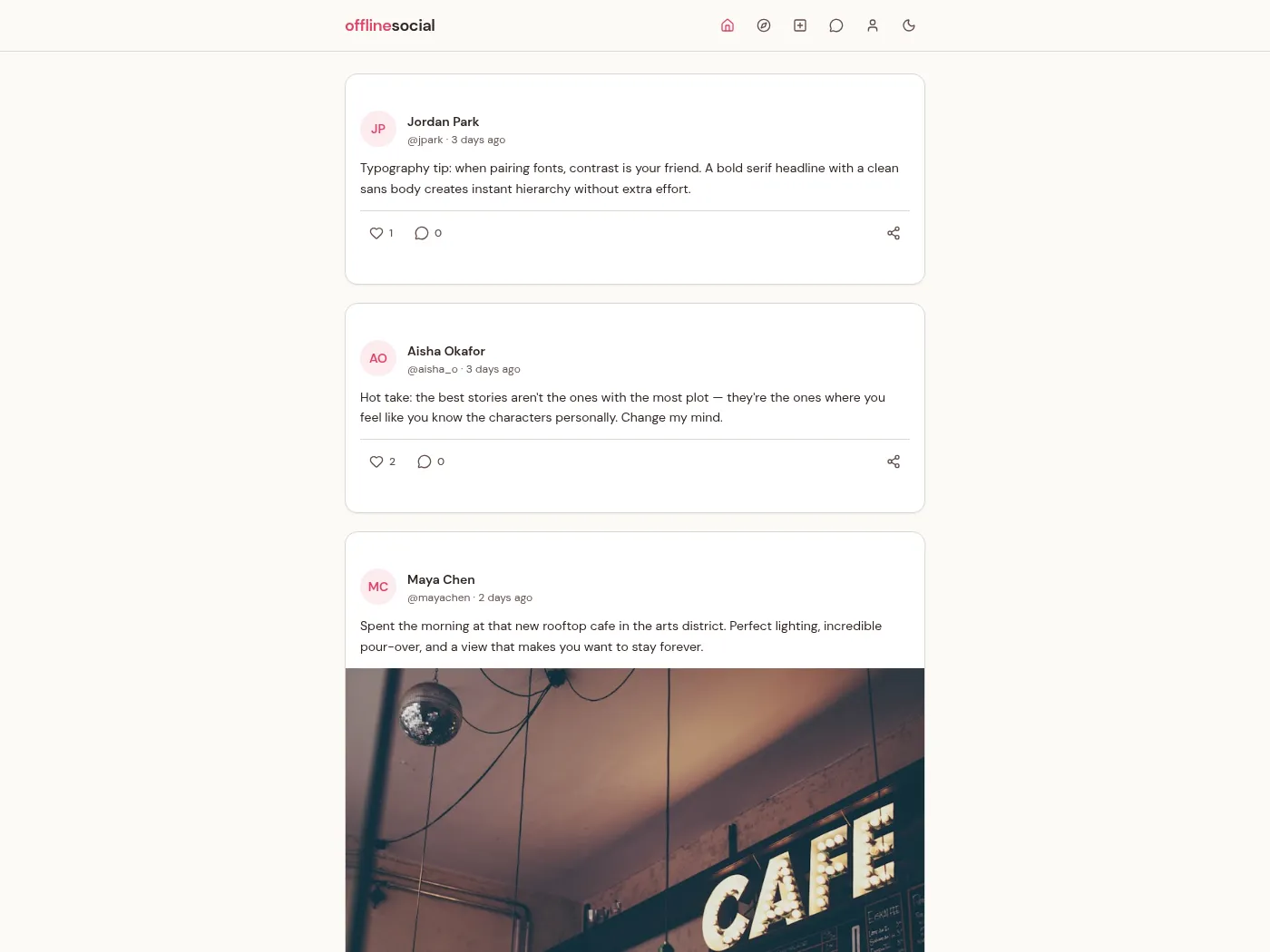 Offline Social Network