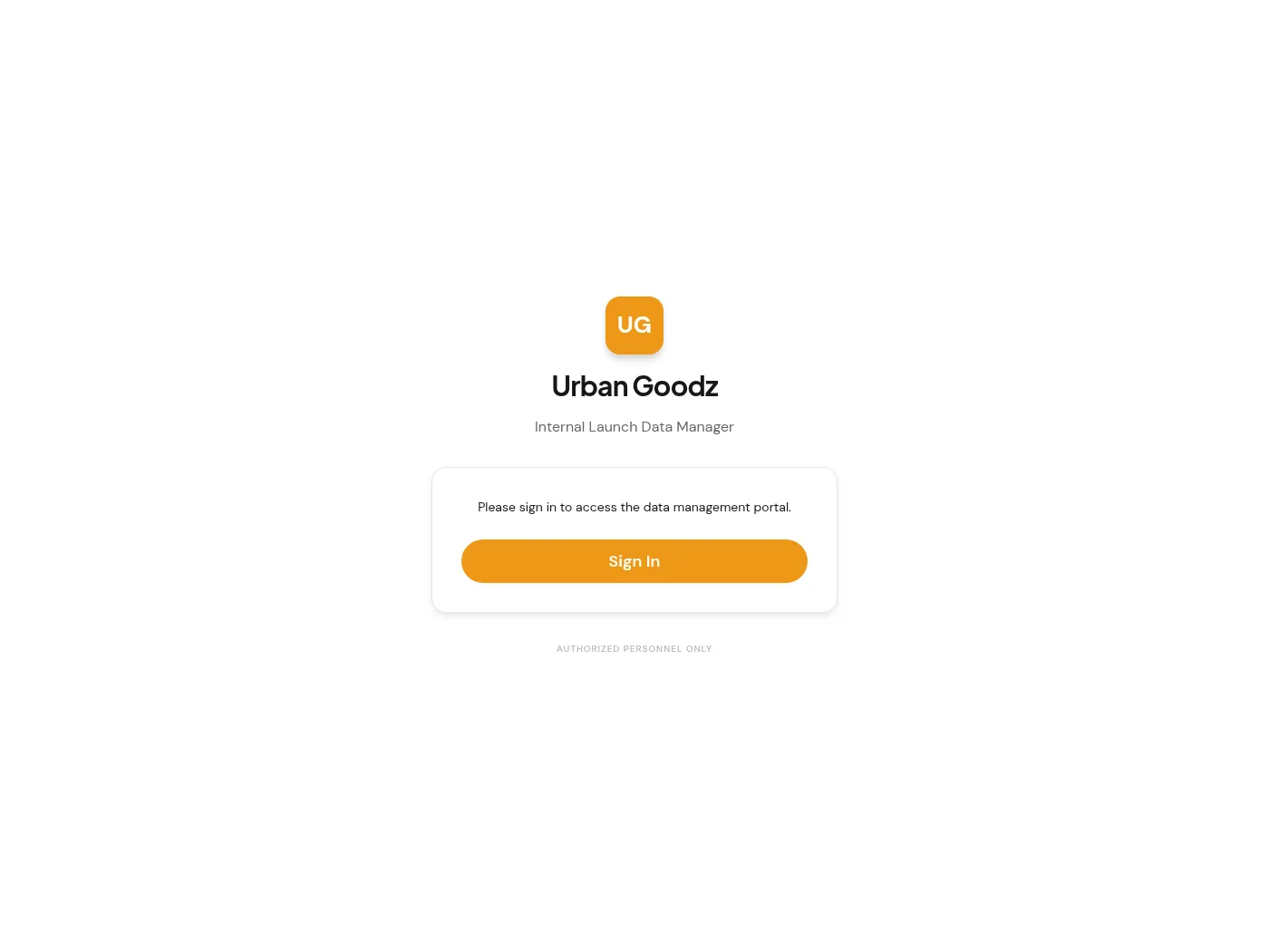 Urban Goodz Data Manager