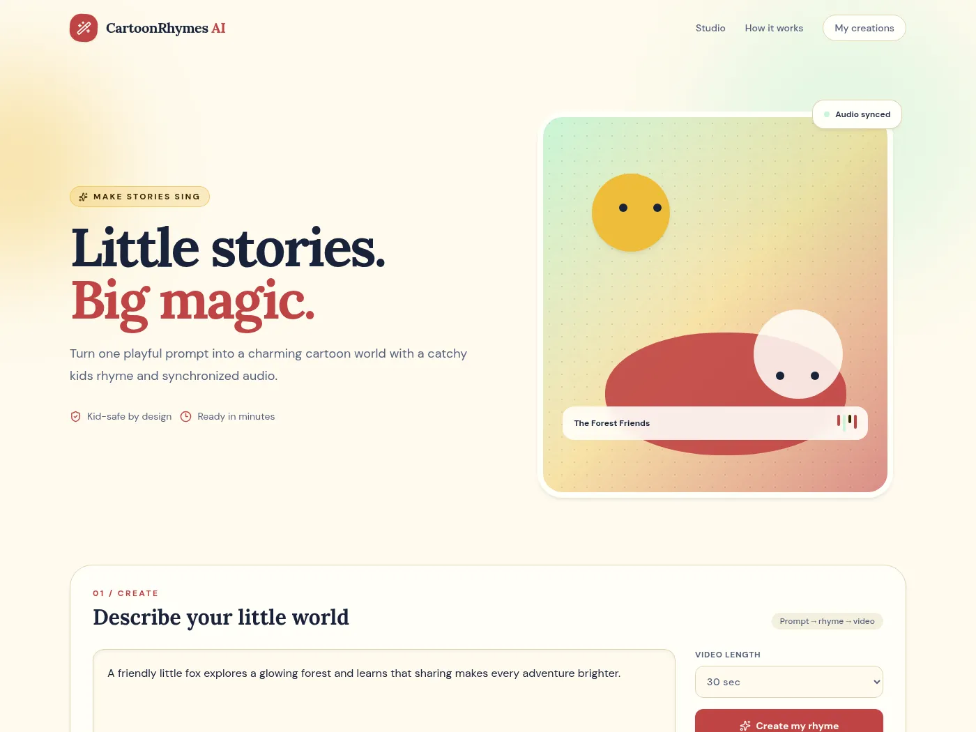 CartoonRhymes AI Studio