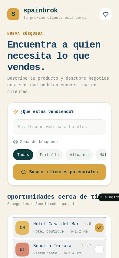 Spainbrok Lead Finder