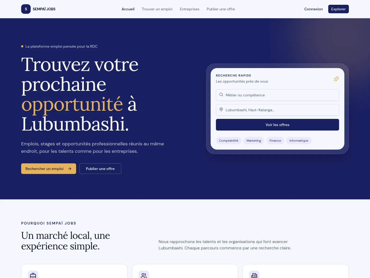 SEMPAÏ JOBS Web App