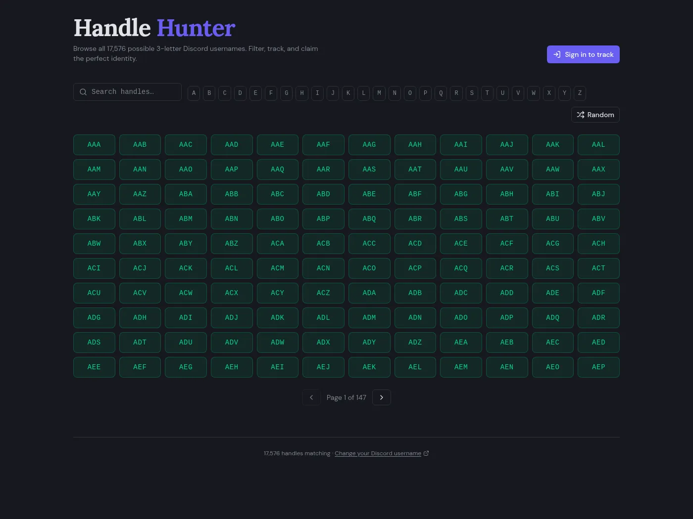 Discord Handle Hunter