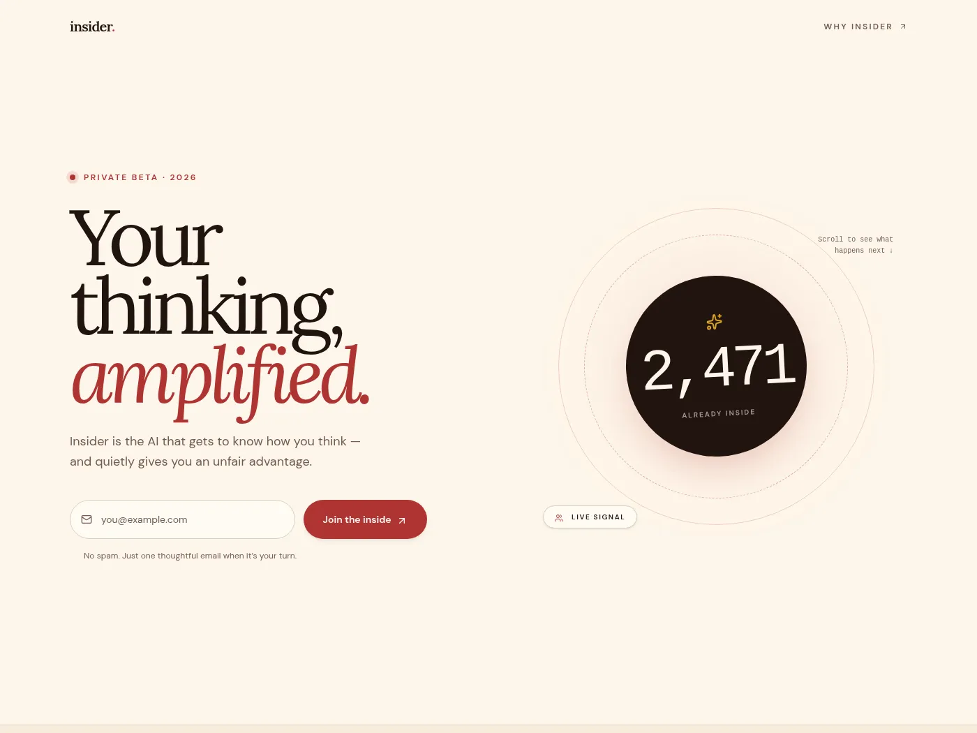 Insider Waitlist Landing