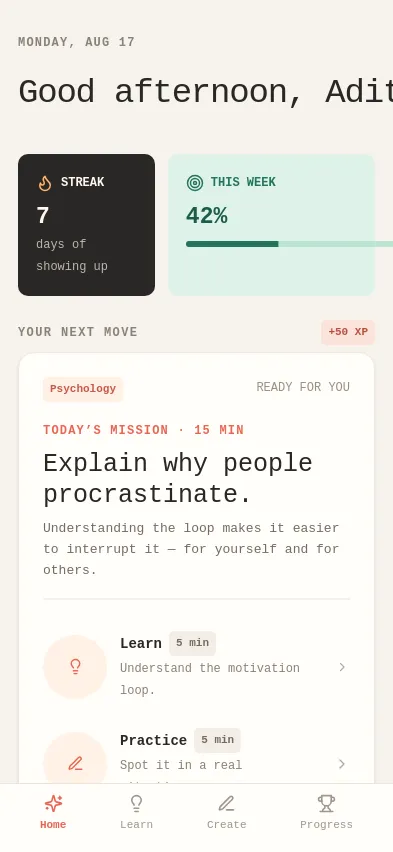 Create > Scroll