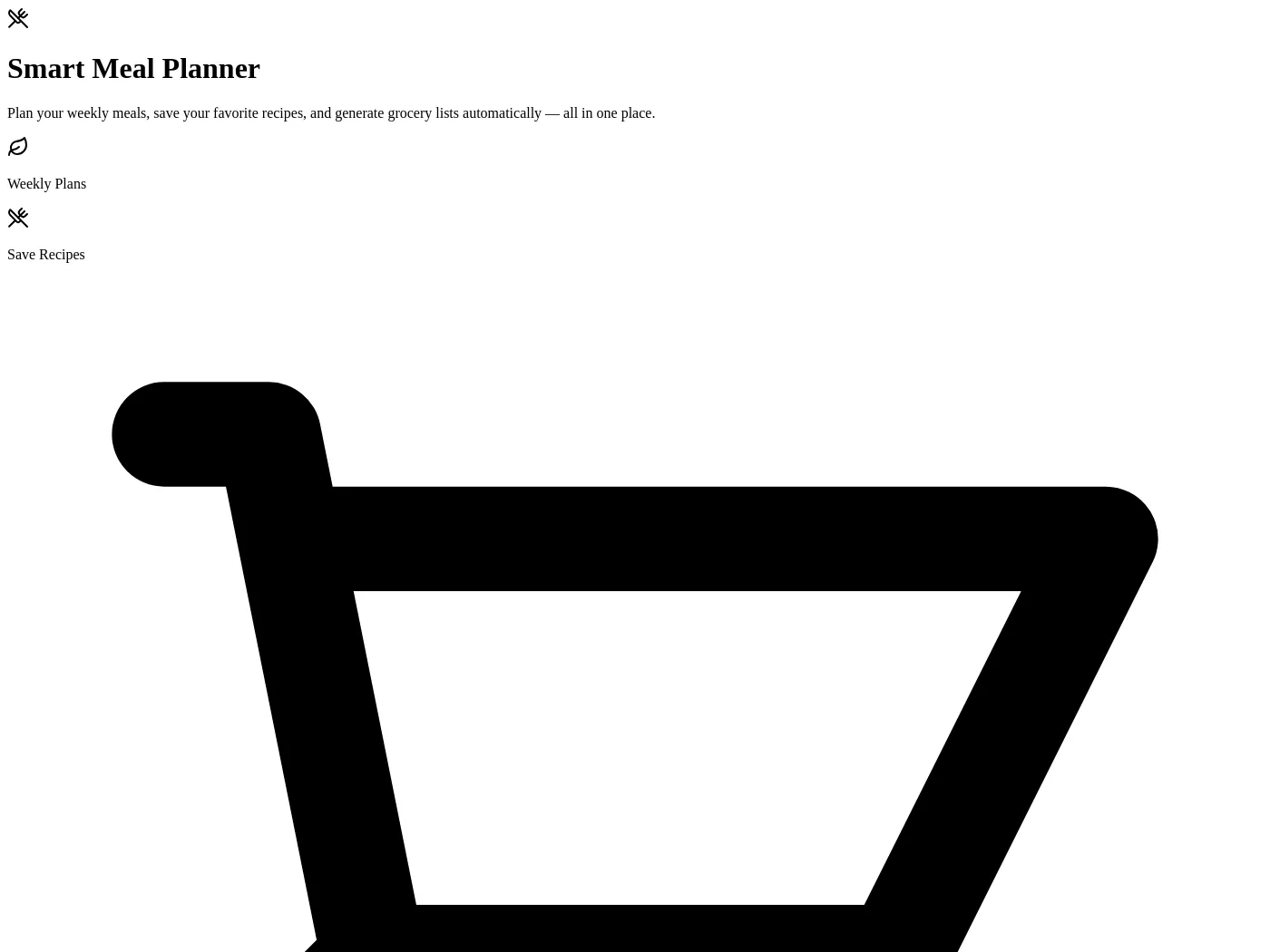 Smart Meal Planner