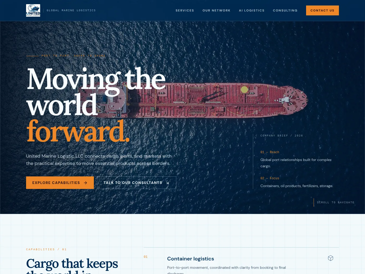 United Marine Logistics Site