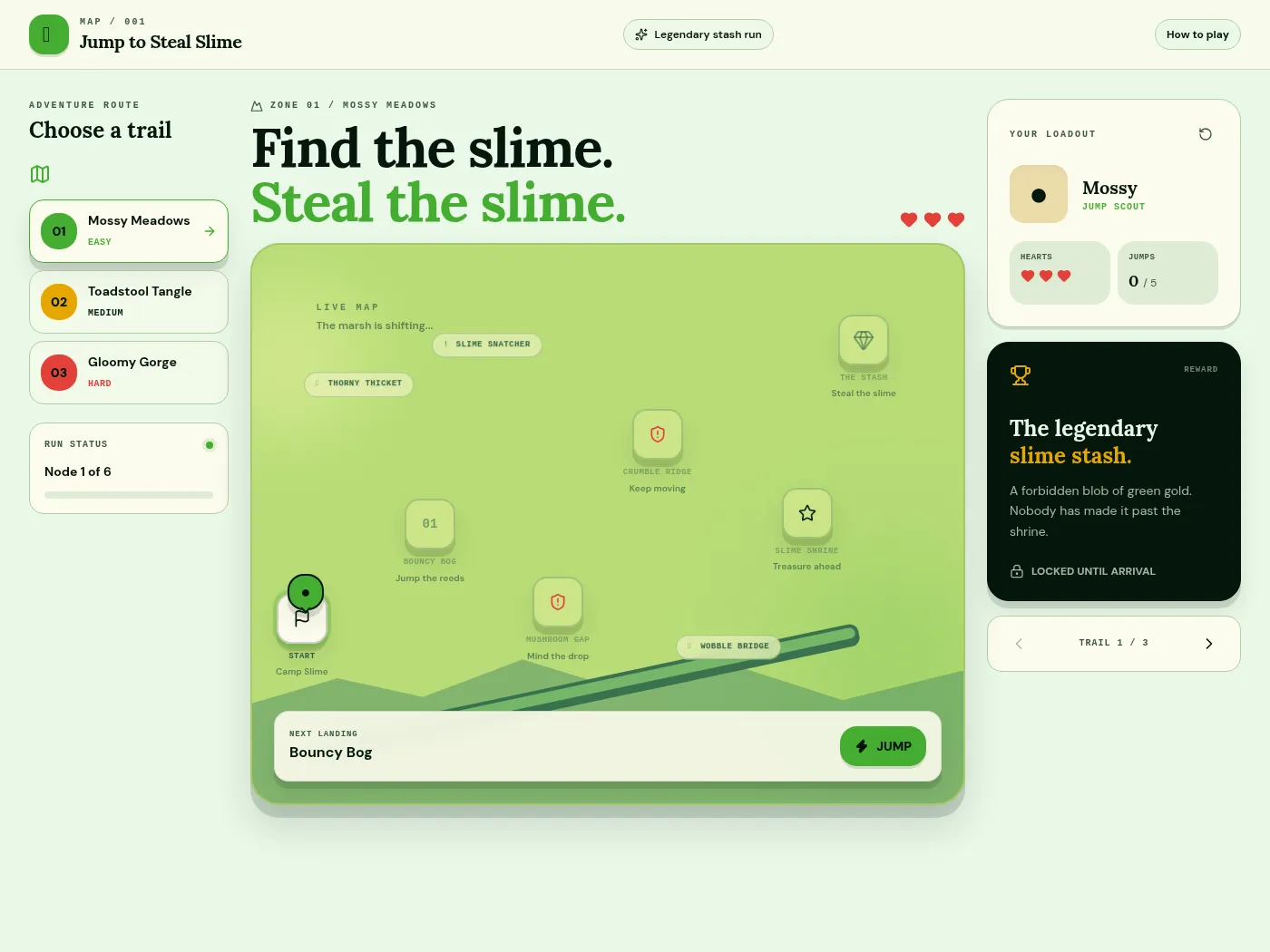 Jump to Steal Slime Map