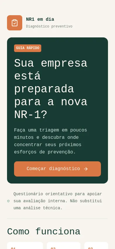 Diagnóstico NR1 Mobile