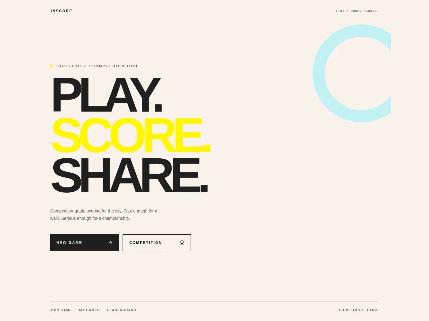 19SCORE Interactive Prototype