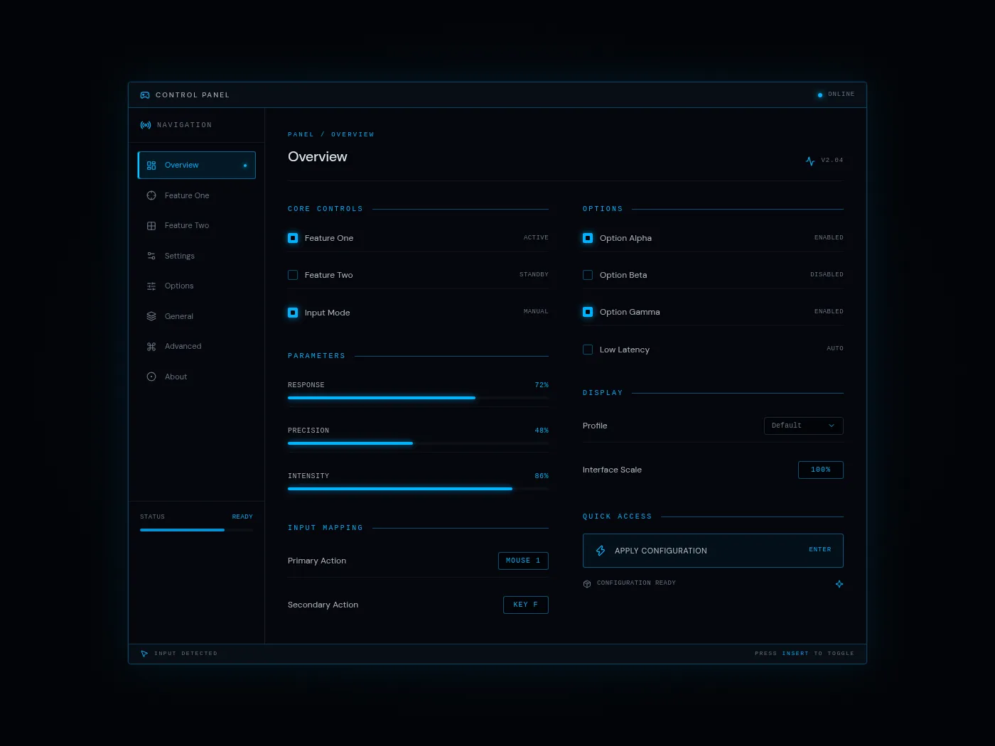 NeonMenu UI Kit