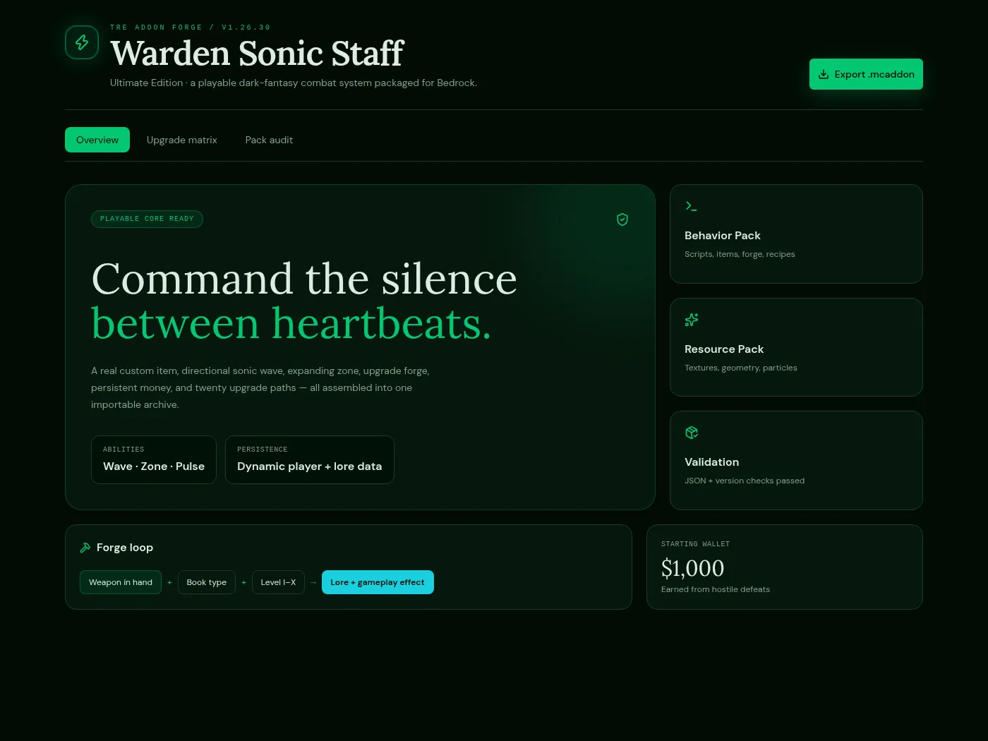 TRE Warden Sonic Staff Addon