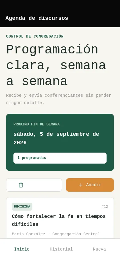 Speech Scheduler Mobile