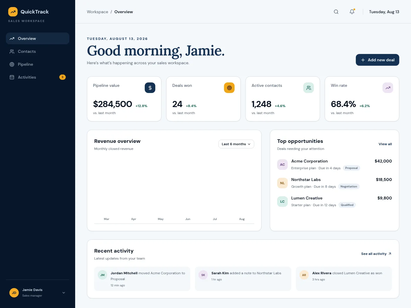QuickTrack CRM