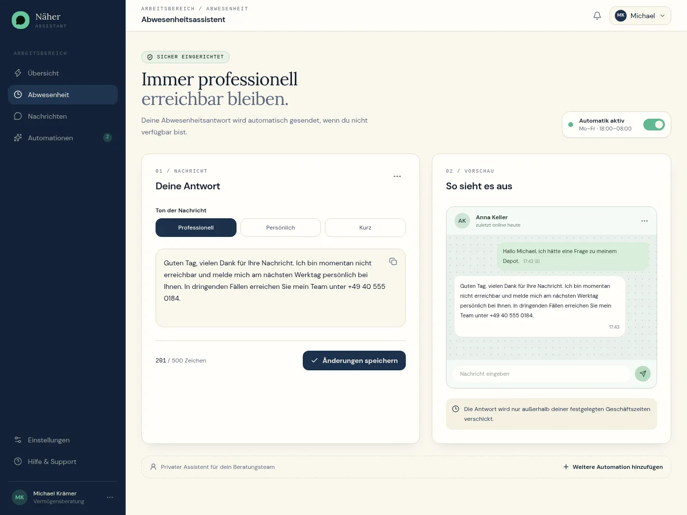 WhatsApp Assistantmeine kunden