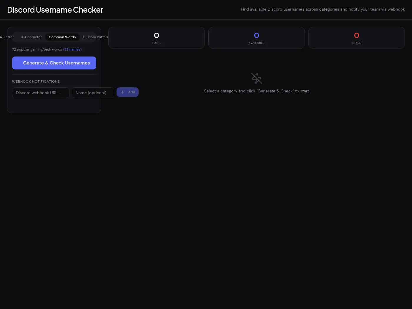 Discord Name Finder