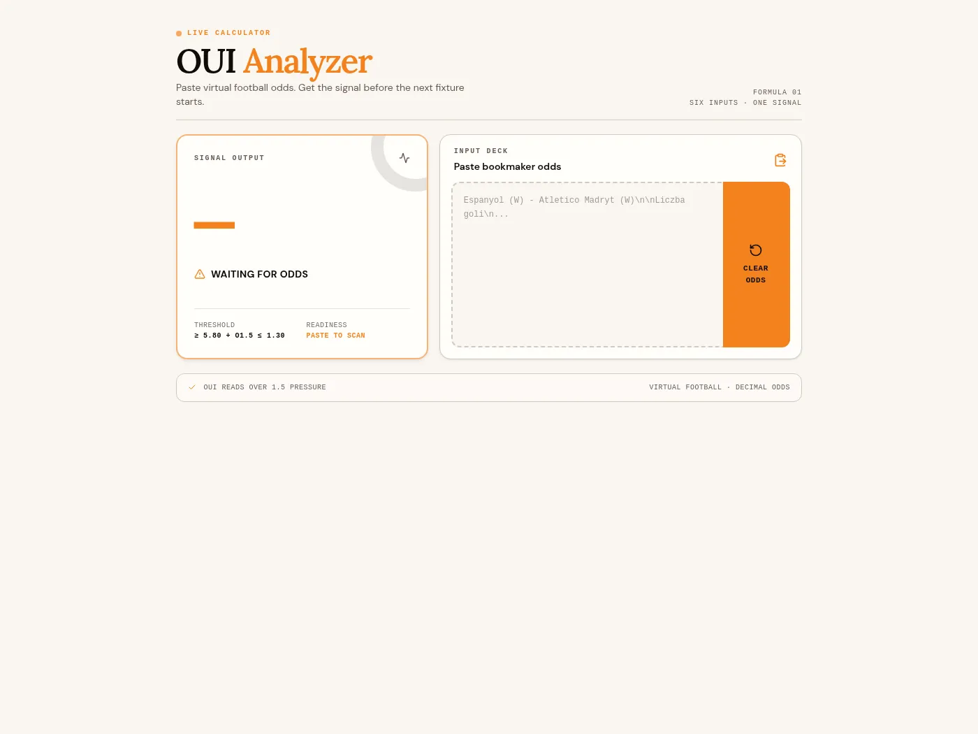 OUI Odds Analyzer