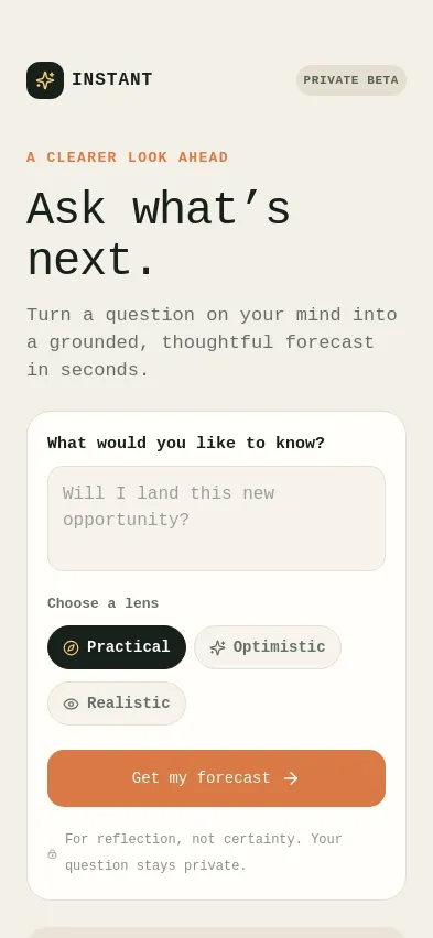 Instant Predictor App