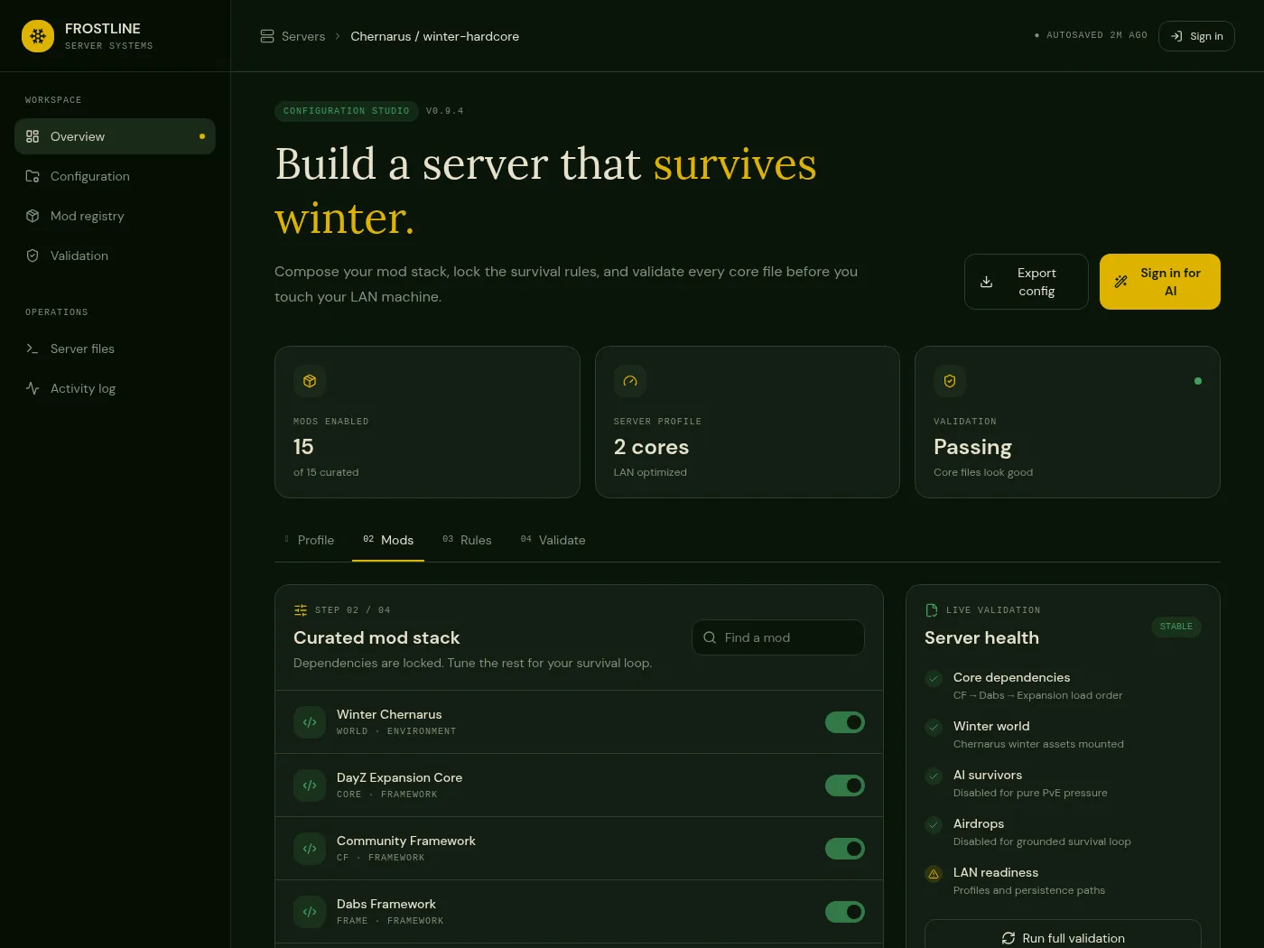 DayZ Server AI Configurator