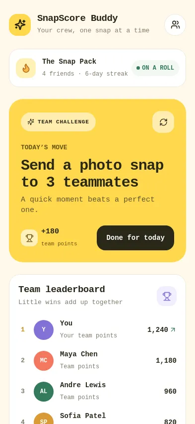 SnapScore Boost Buddy
