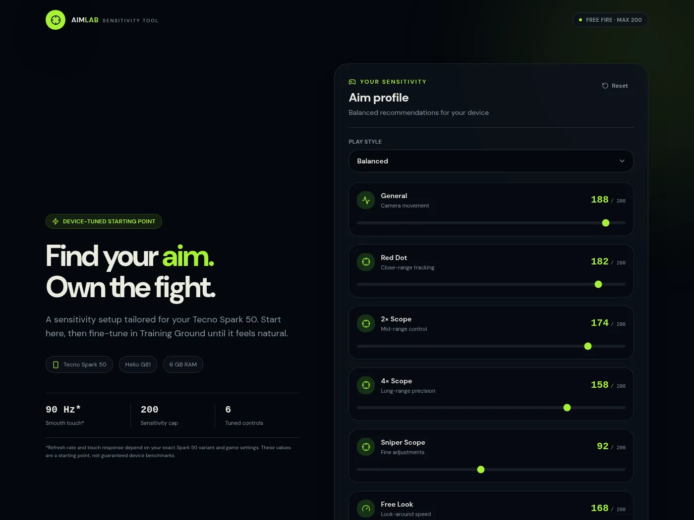 Free Fire Sensitivity Optimizer