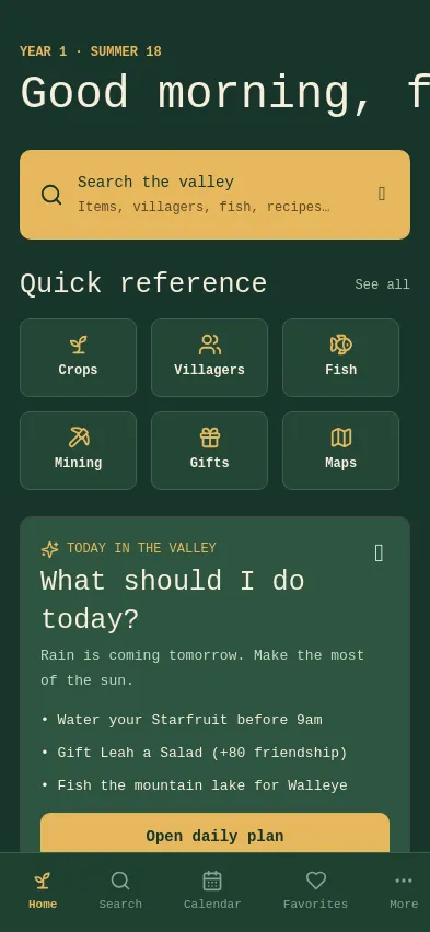 Stardew Valley Pocket Guide