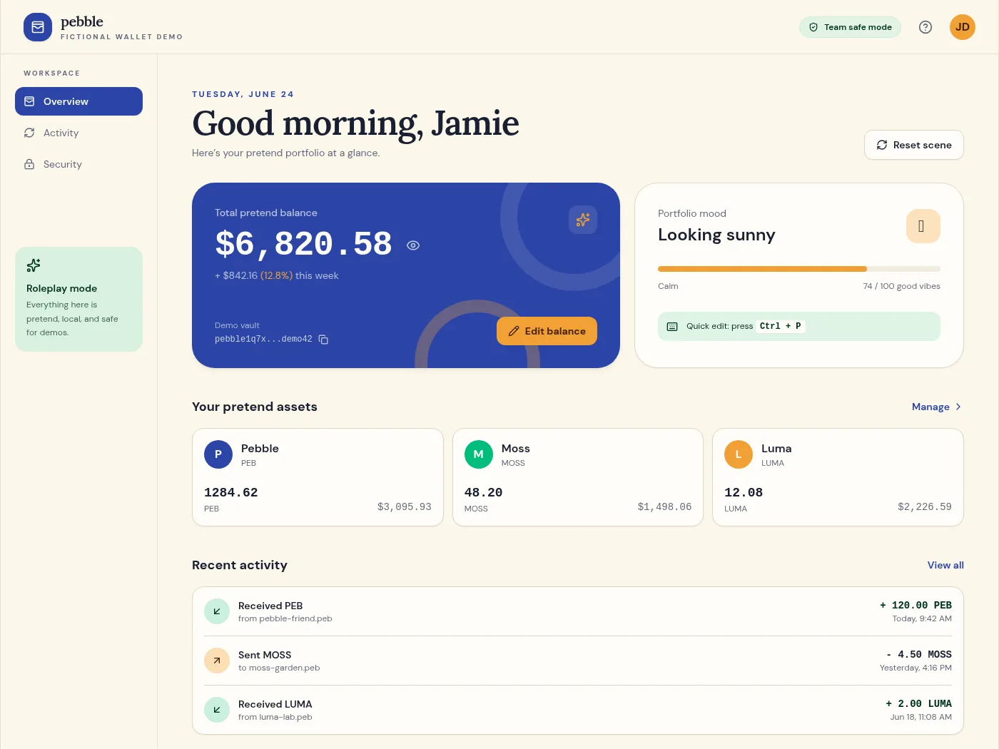 Exodus Wallet Simulator