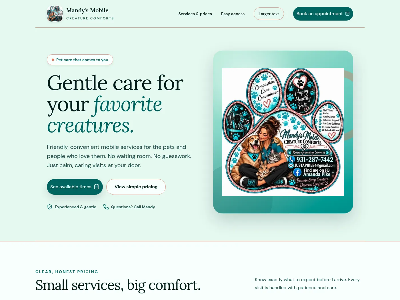 Mandy's Creature Scheduler