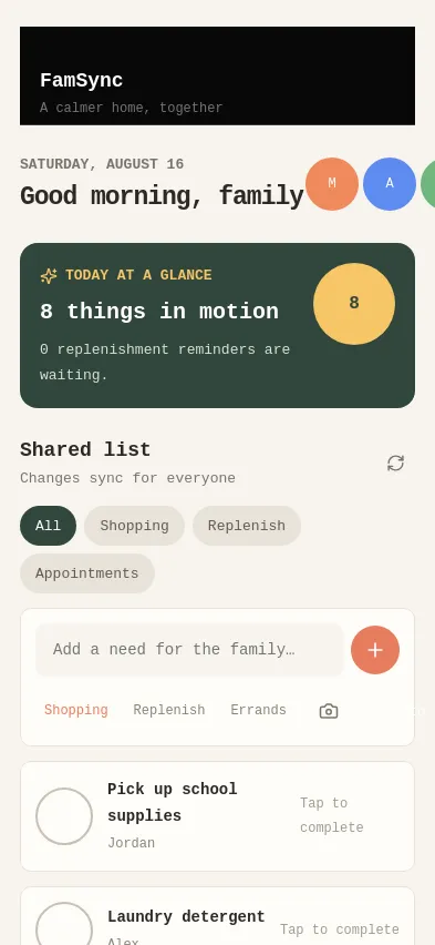 FamSync Hub