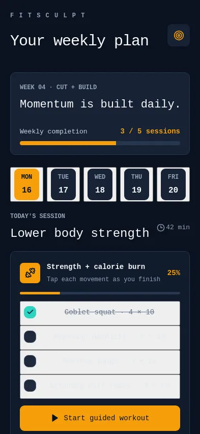 FitSculpt Planner