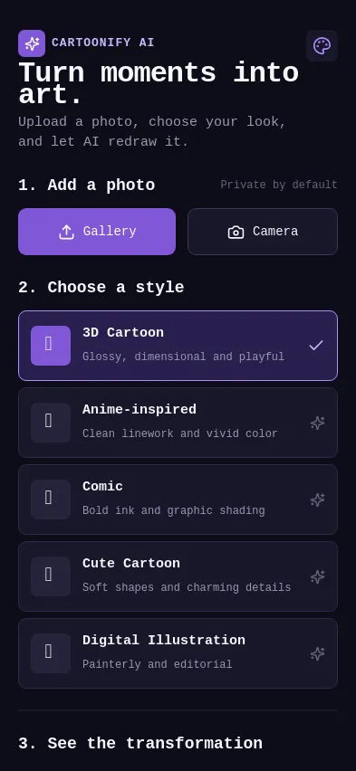 Cartoonify AI Studio