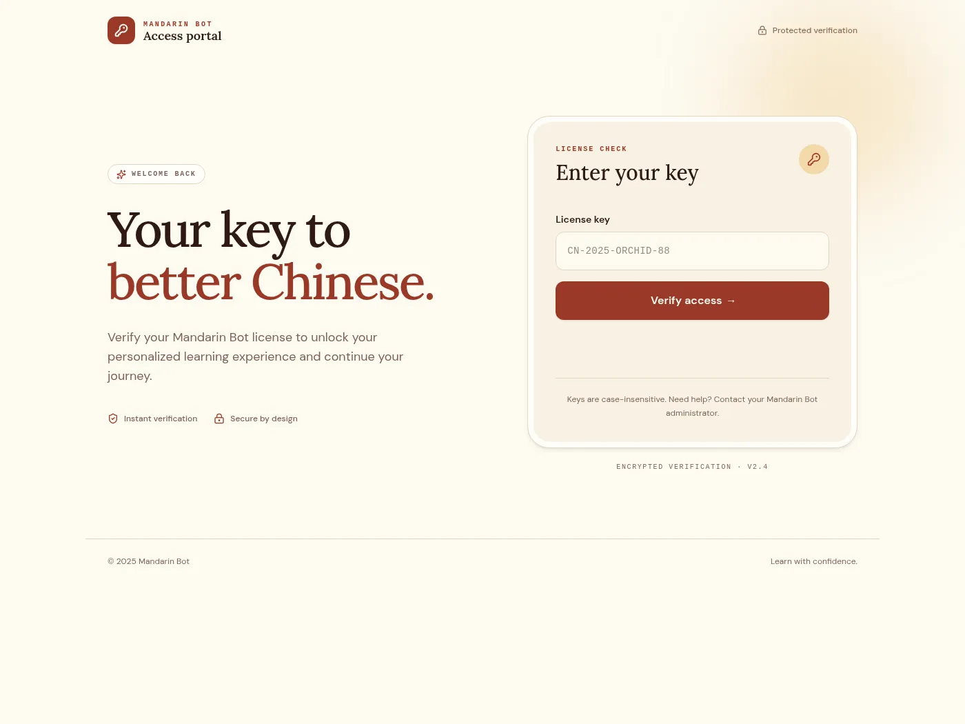 Chinese Bot License Key