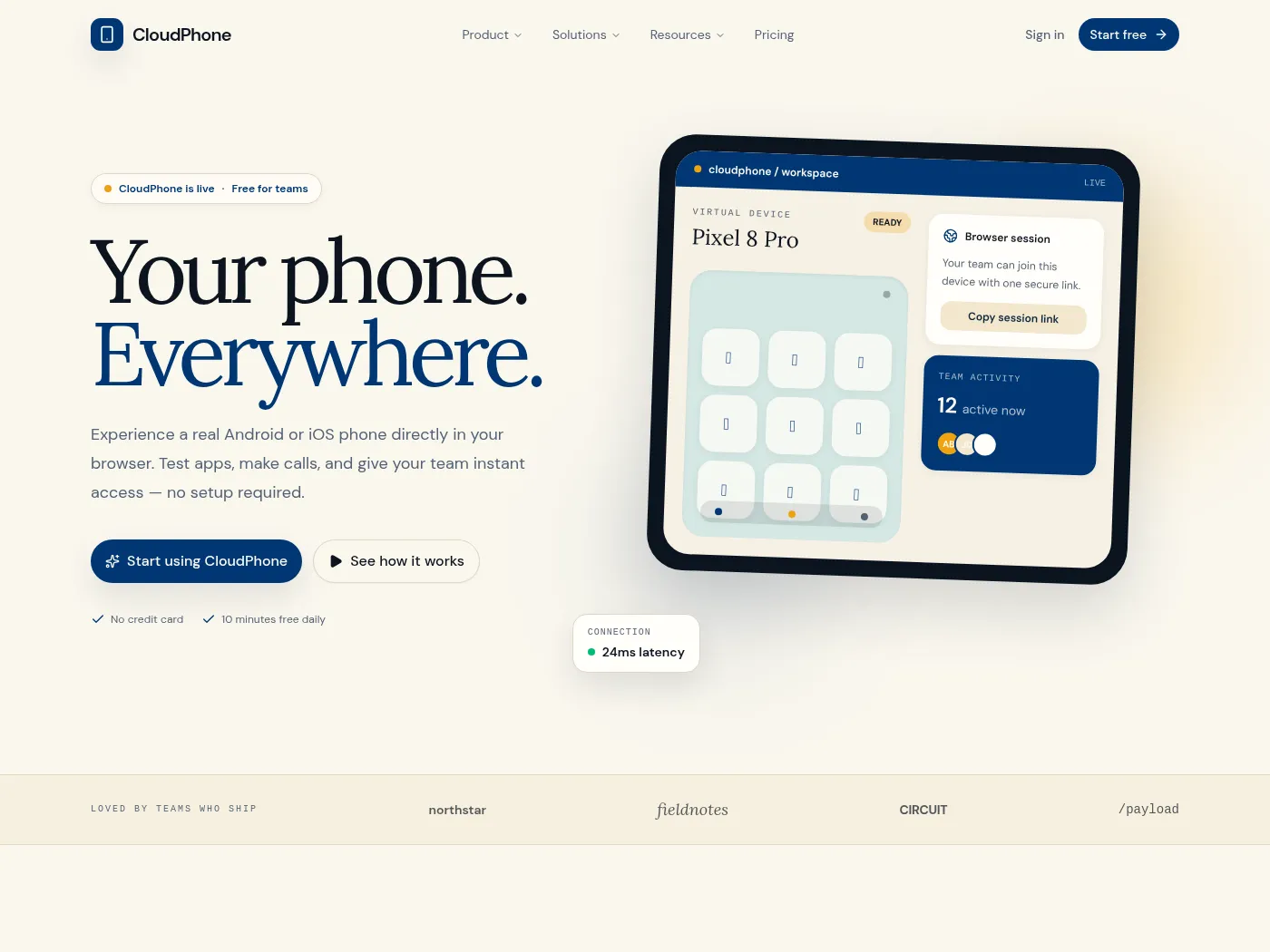 CloudPhone Experience